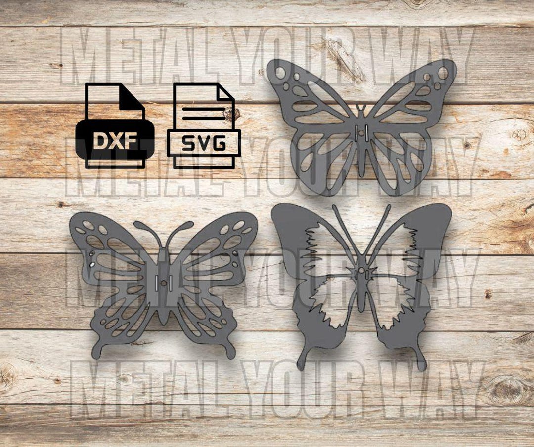Metal Butterfly Set Svg/dxf Files for CNC Plasma - Metal Your Way ...