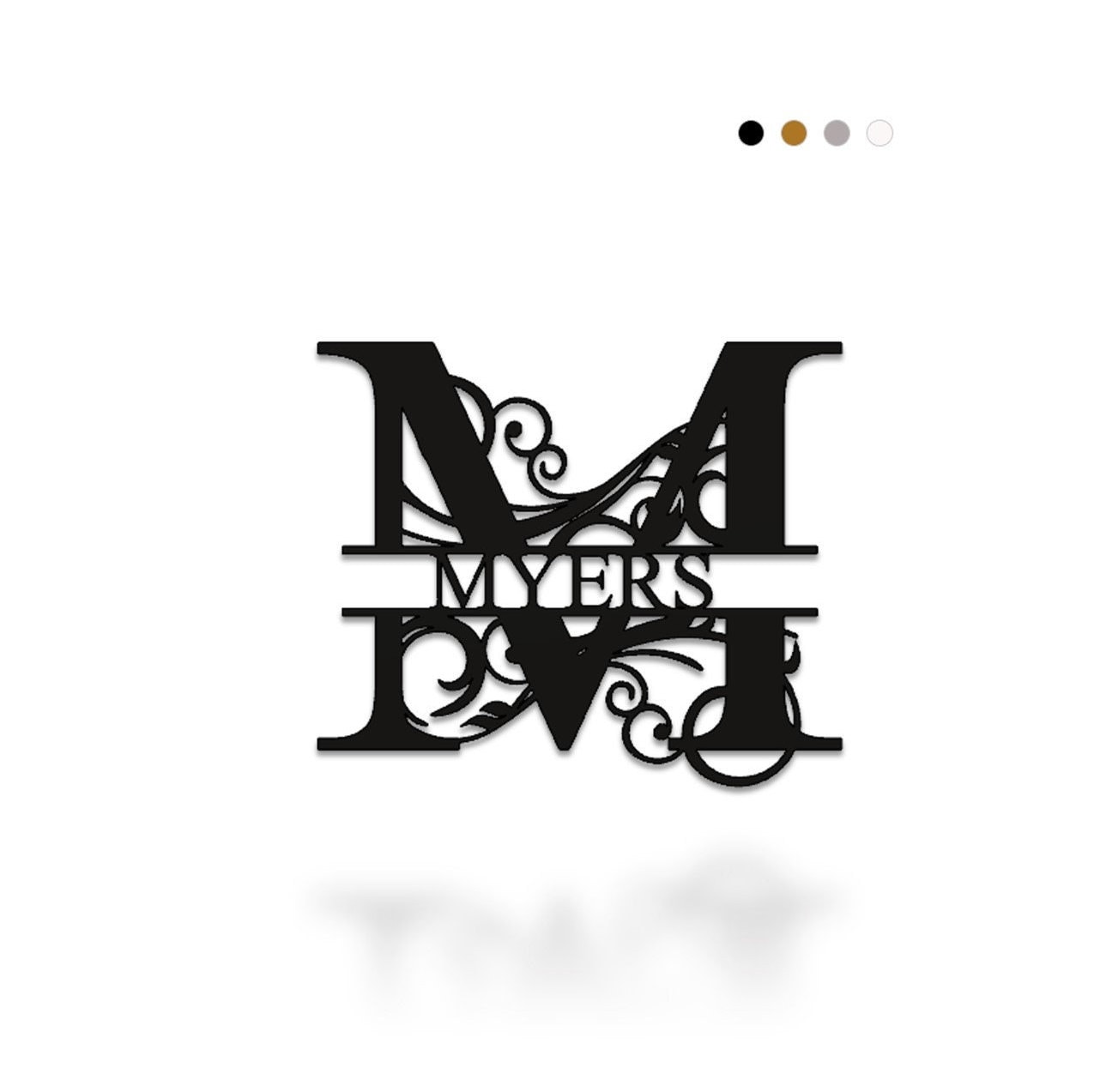 Personalized Split Letter Name Monogram Metal Sign Custom - Etsy