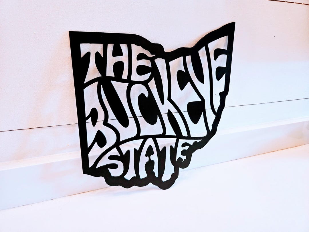 The Buckeye State Metal Sign Ohio State Buckeye's Home Decor Football ...
