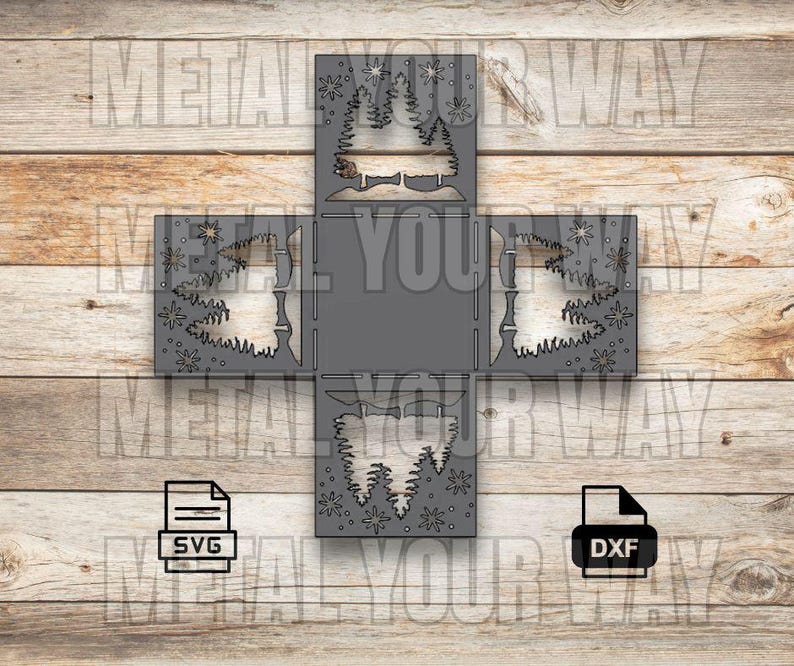 Pine Tree 3-wick Candle Holder Svg/dxf Files for CNC Plasma - Metal ...