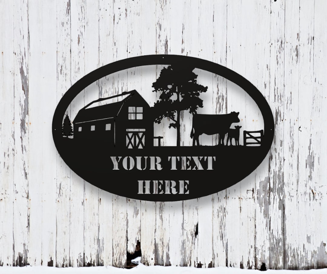 Personalized Outdoor Metal Farm Sign | Custom Metal Sign | Metal Wall ...