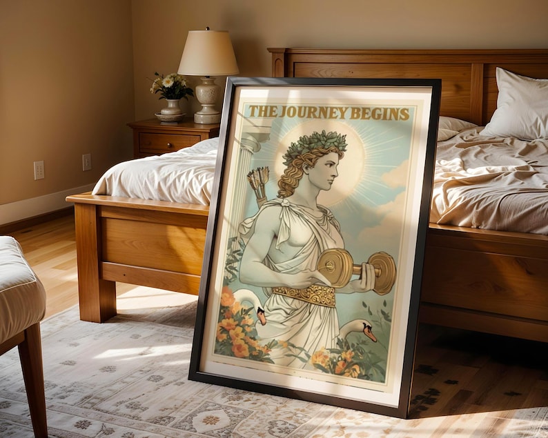 Greek God Apollo Gym Poster, Illustration Art Print (digital Download ...