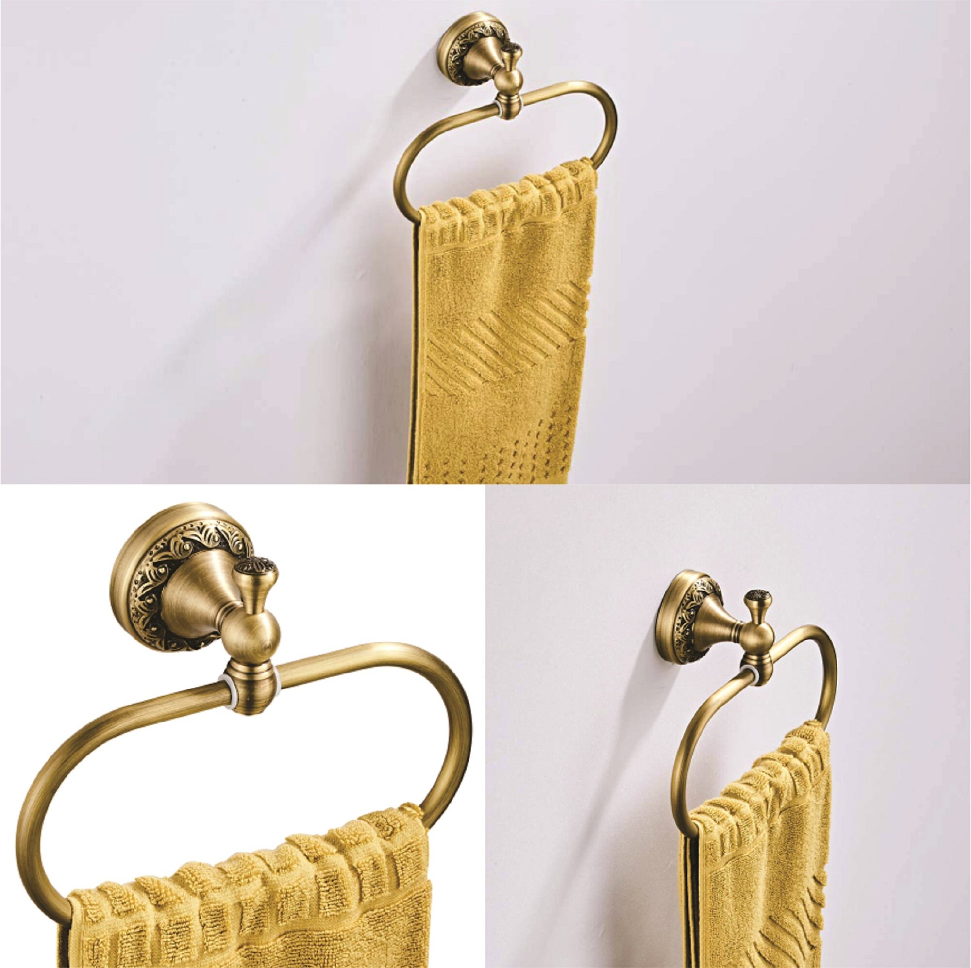 Towel Ring for Bathroom Antique Brass Towel Ring Towel - Etsy