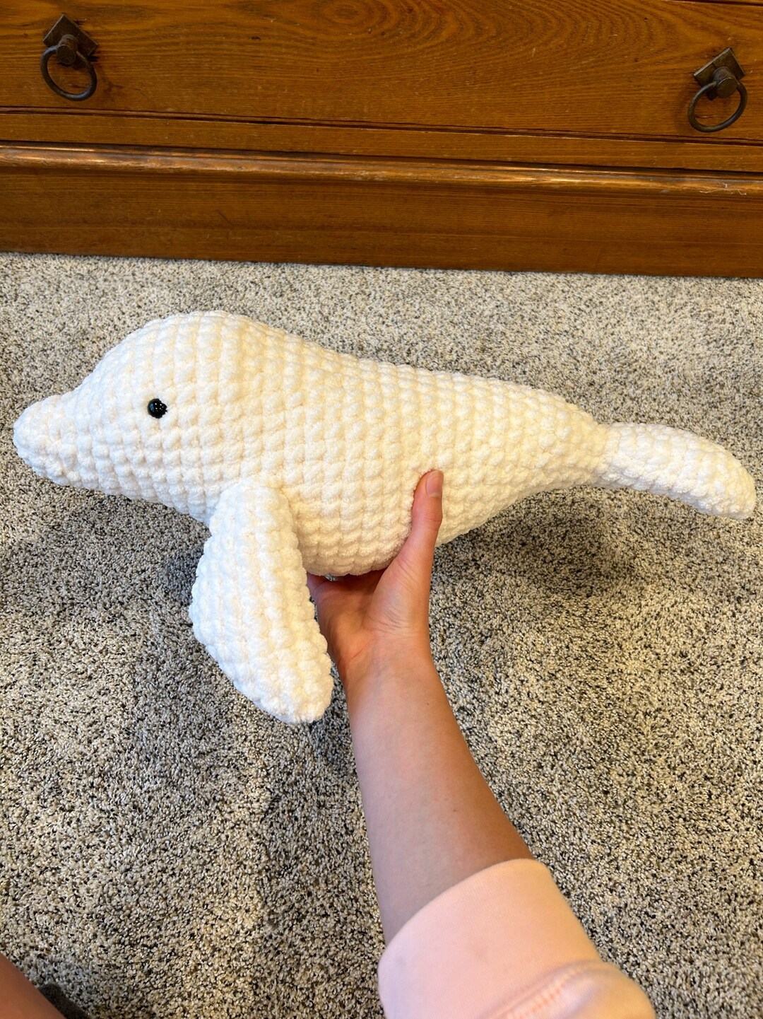 Crochet Beluga Whale Handmade Plush - Etsy
