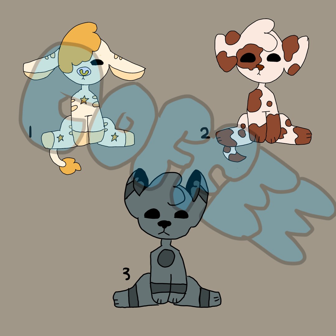 Furry Digital Art Design Adoptables - Etsy