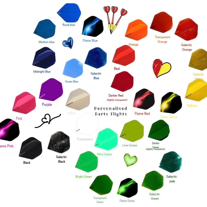 Personalised Dart Flights - Etsy UK