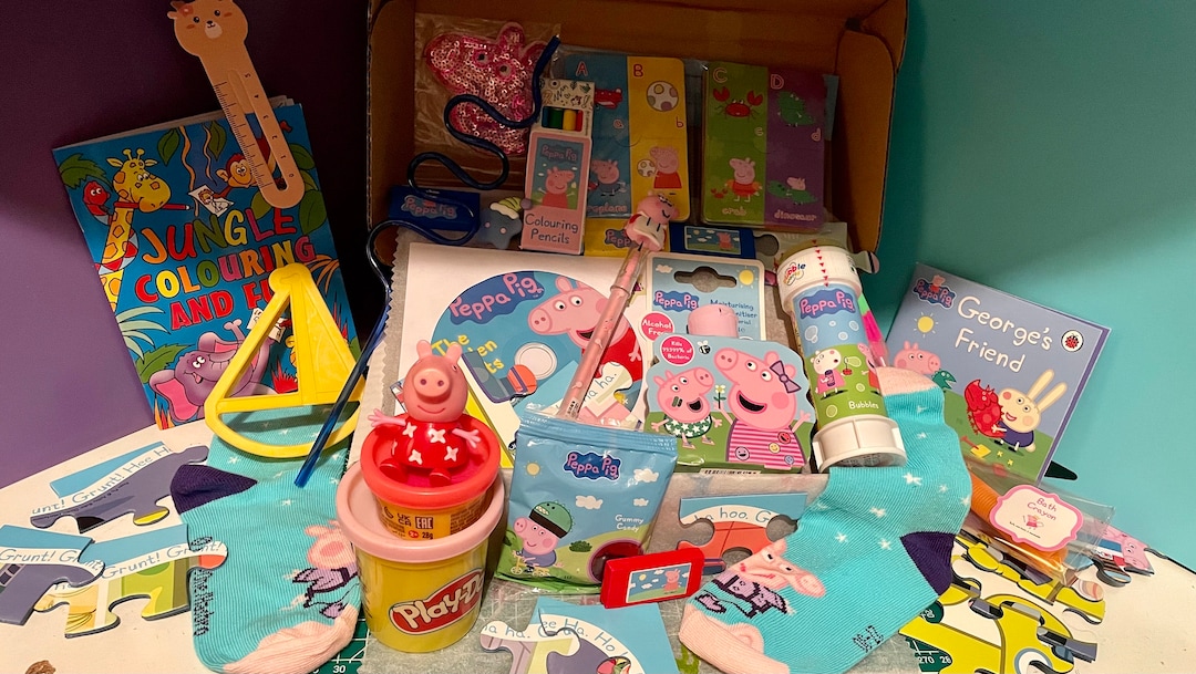 PEPPA PIG MEGA Gift Box Hamper Play Doh Birthday Present Toys Sensory ...