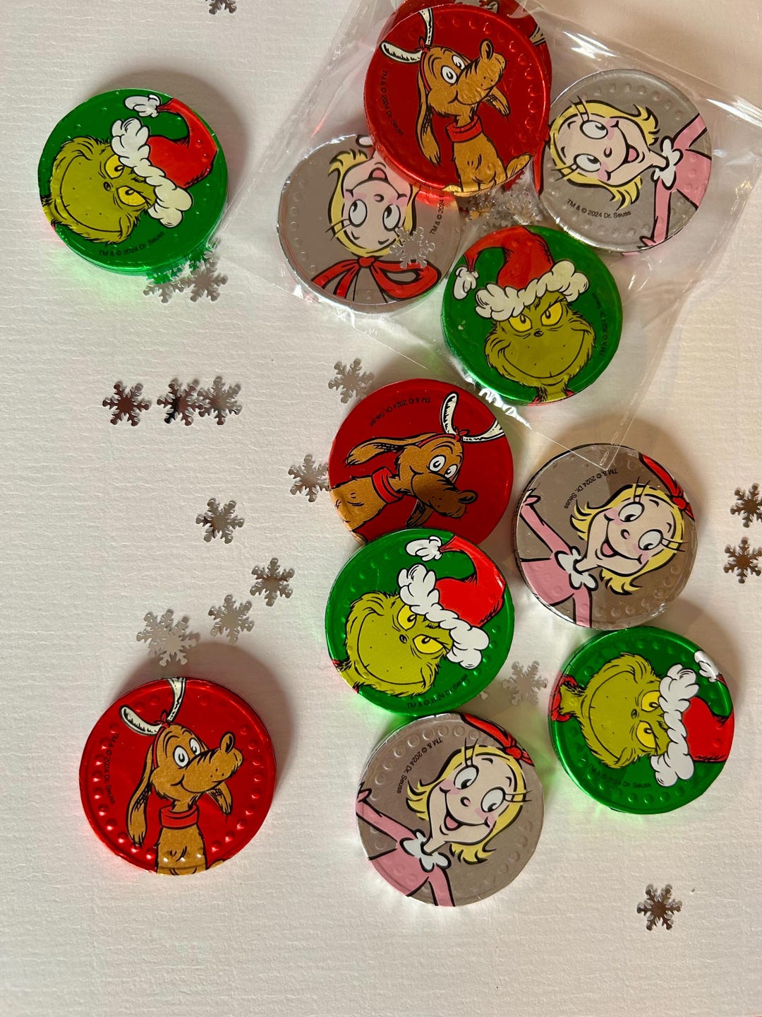 THE GRINCH CHOCOLATE X 5 Coins Christmas Christmas Eve Box Girls Boys ...
