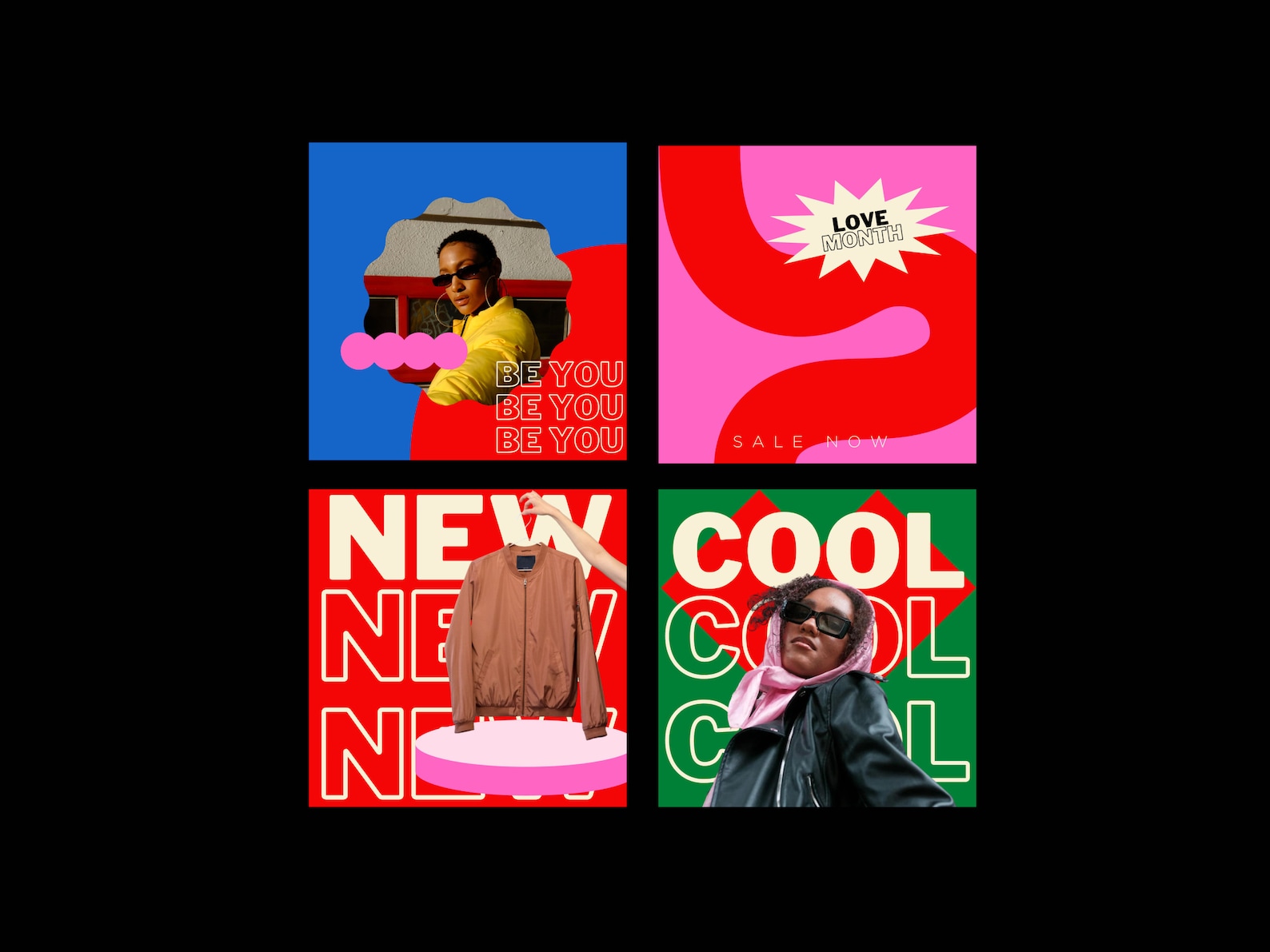 BOLD & FUN Instagram Post Templates for Canva | Colorful Social Media ...