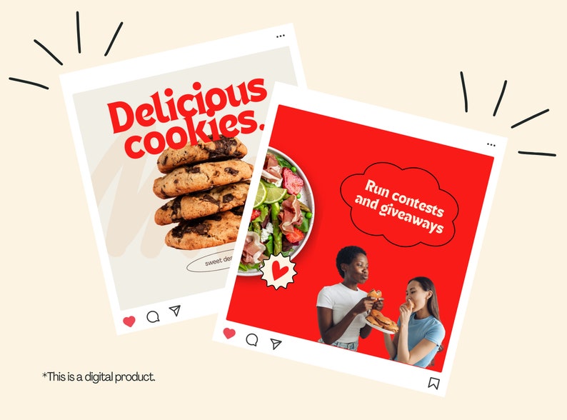 Restaurant Social Media Templates for Canva | Restaurant Instagram ...