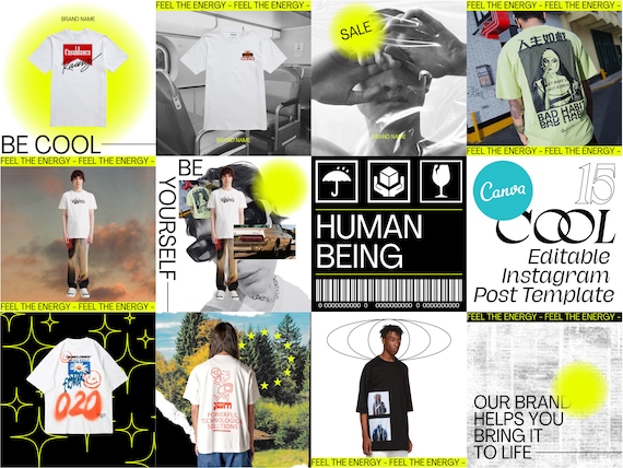 BOLD AESTHETIC COOL Instagram Post Template Canva Editable - Etsy.de