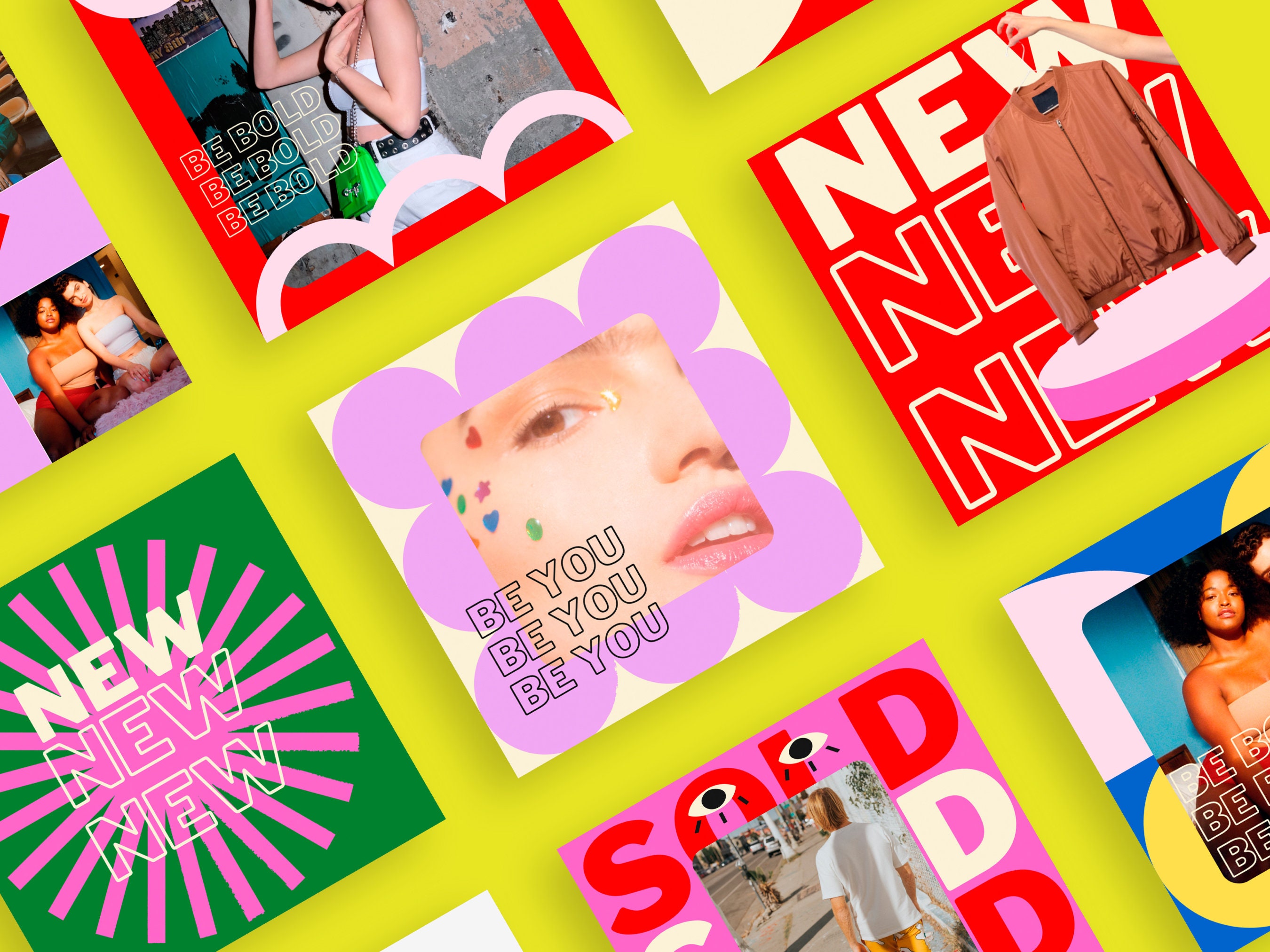 BOLD & FUN Instagram Post Templates for Canva | Colorful Social Media ...