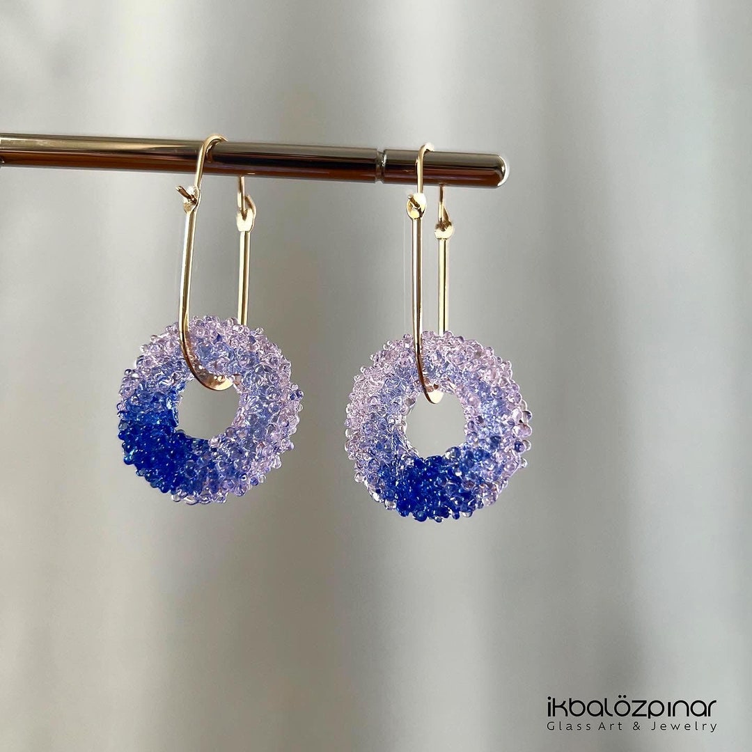 Glass Glass Earrings/custom Design Earrings/pendant Earrings/glass Drop ...