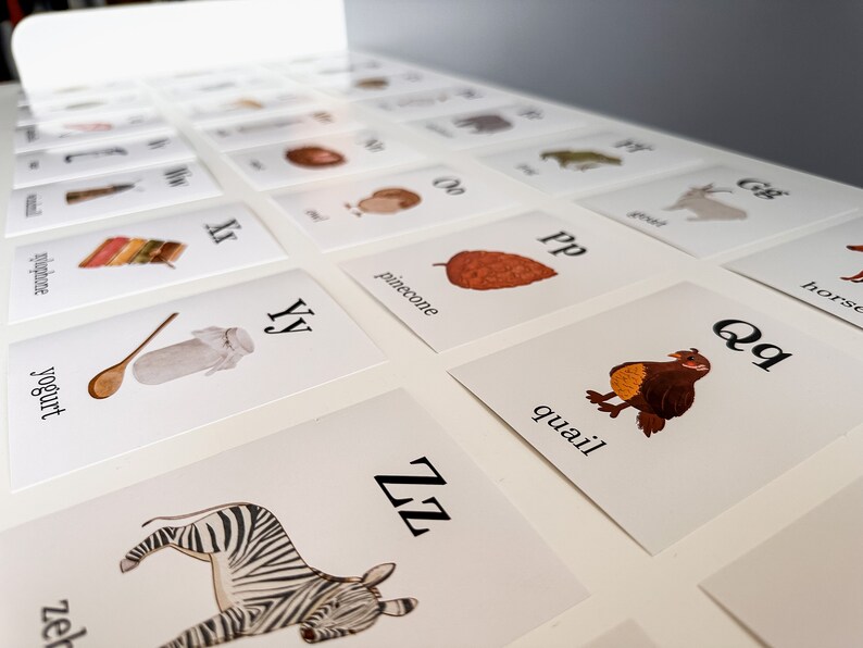 Natural Life Alphabet Cards Homeschool Printable ABC Wall Art Nursery ...