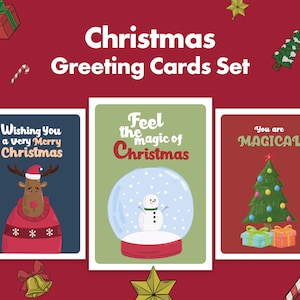 Christmas Cards Printable Gifts Holiday Greetings New - Etsy