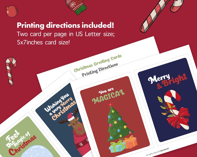 Christmas Cards Printable Gifts Holiday Greetings New - Etsy