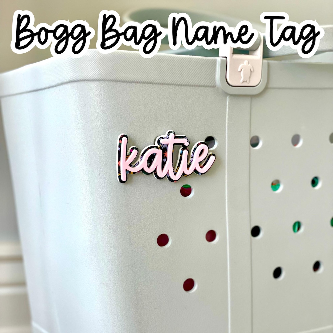 Personalized Bogg Bag Charm: Custom Acrylic Name Tag, Beach Bag ...