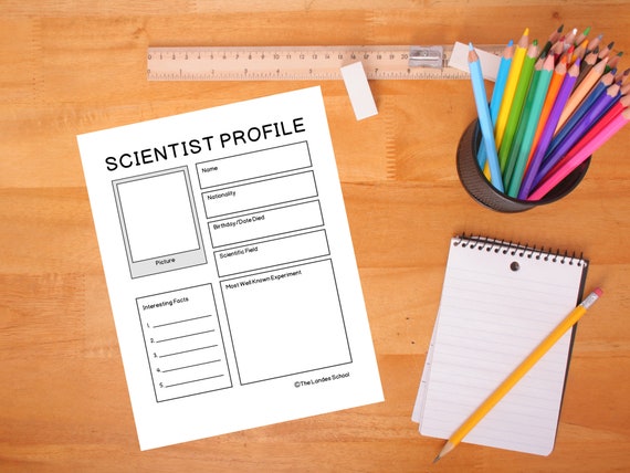 Scientist Profile Printable - Etsy