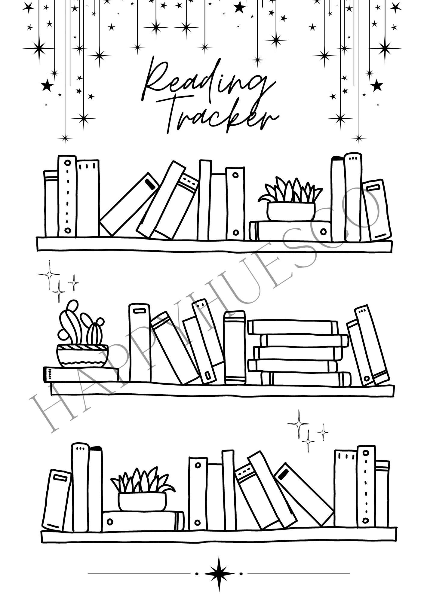 Reading Tracker Printable, A4 Reading Tracker, 8.5x11 Reading Tracker ...