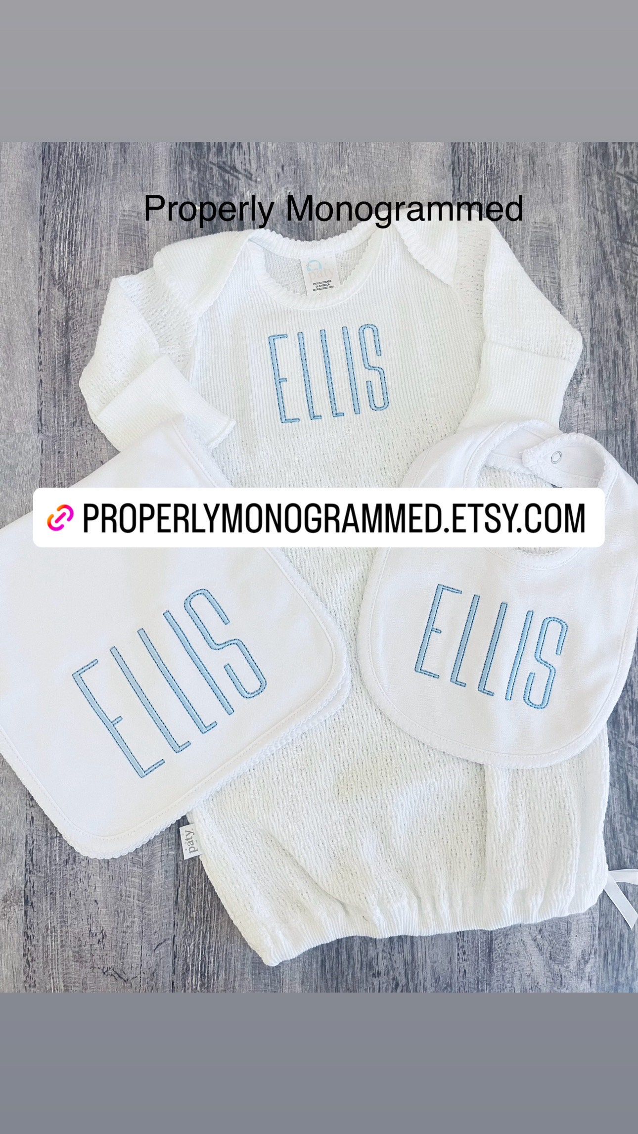 Paty Baby Gown /bonnet/ Booties/ Hat/ Monogram Boy Gown/ Boys Coming ...