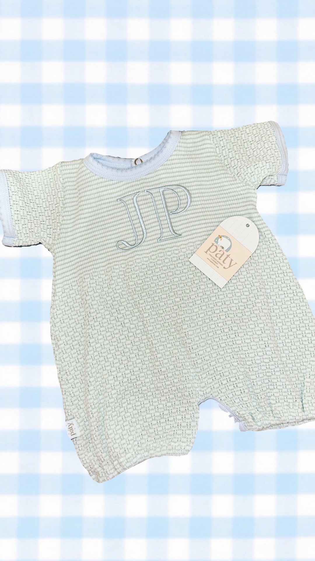 Paty Monogram Bubble / Boy Newborn Coming Home Outfit / Newborn Picture ...