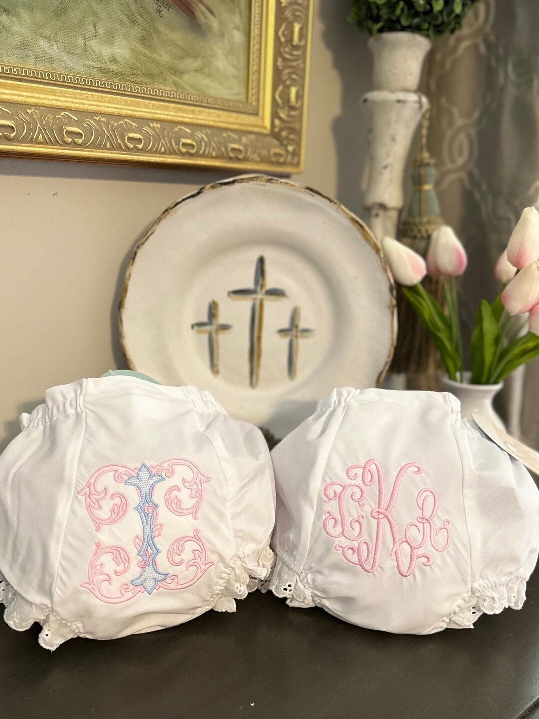 Monogram Bloomers, Embroidery Diaper Cover, Personalized Panty Bloomer ...