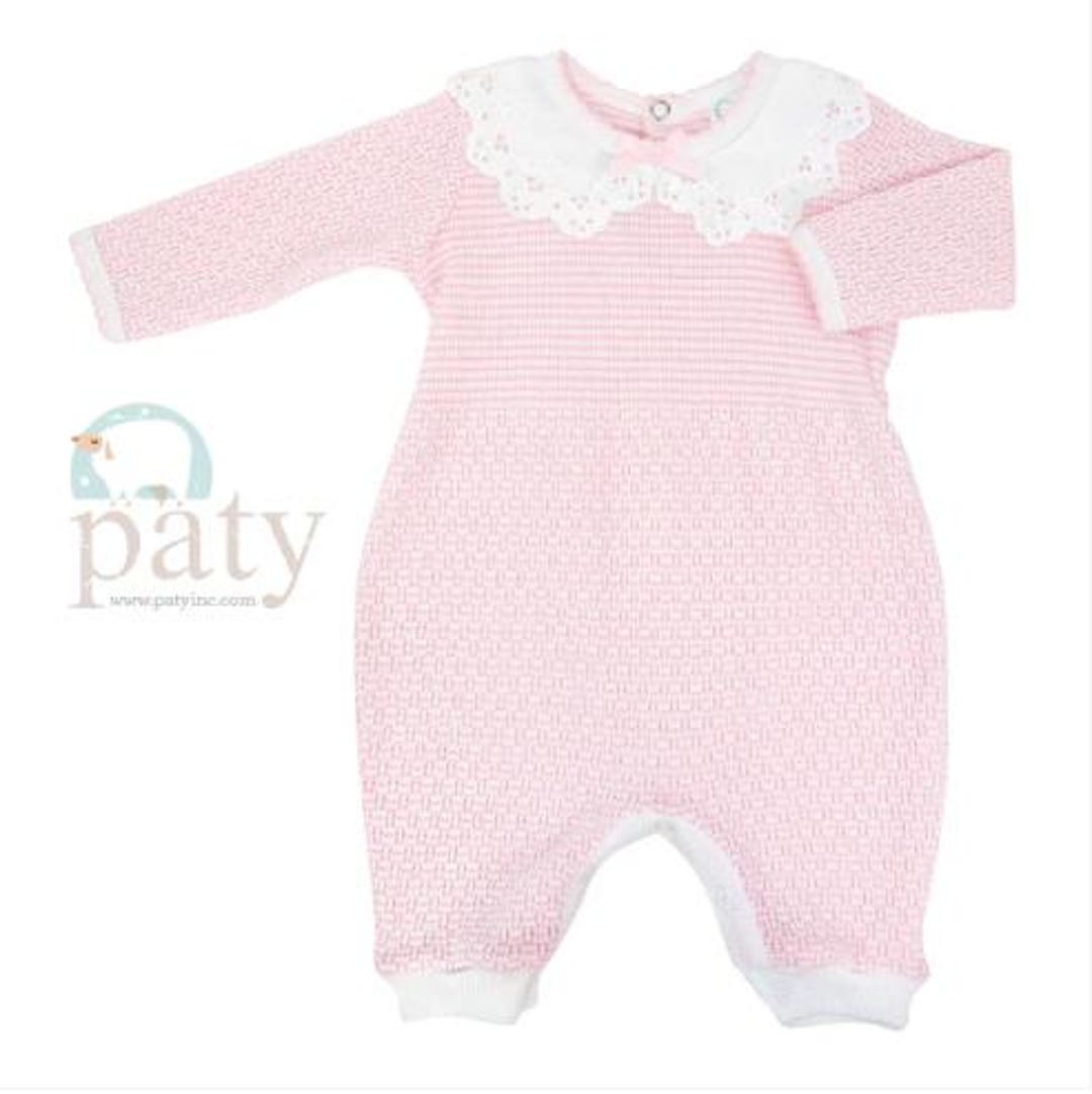 Pink Paty Romper With Collar / Personalized Paty Romper / Girl ...