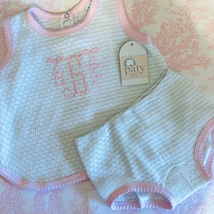 Paty Outfit / Baby Girl Hospital Home Outfit /monogrammed Diaper Set ...