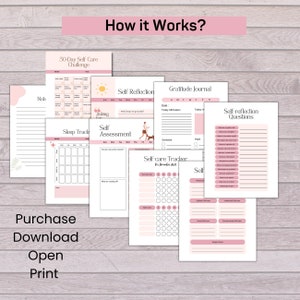 Self Care Planners Printable, Self Care Planner Daily Motivation ...