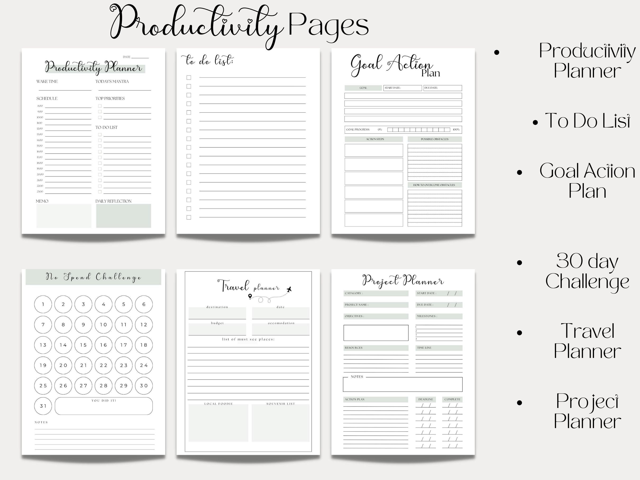 2024 Personal Printable Planner, Personal Planner Bundle, Daily, Weekly ...