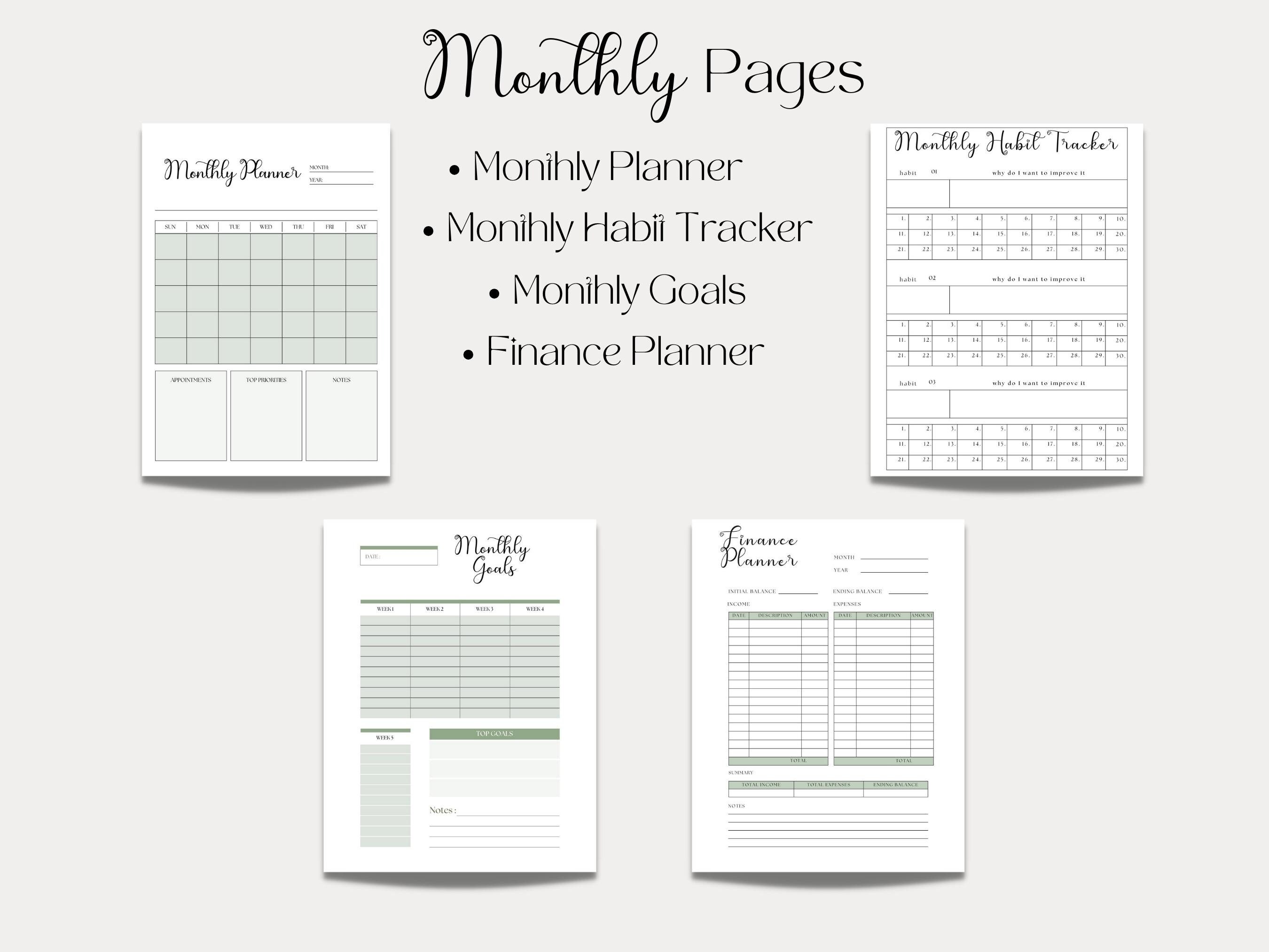 2024 Personal Printable Planner, Personal Planner Bundle, Daily, Weekly ...