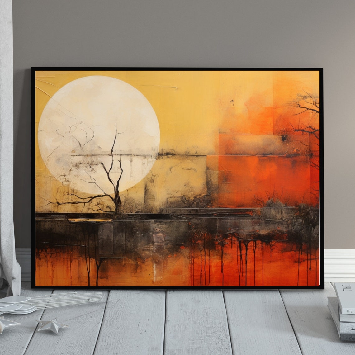Wabi Sabi Wall Art Sunset Wall Art Wabi Sabi Abstract Art - Etsy