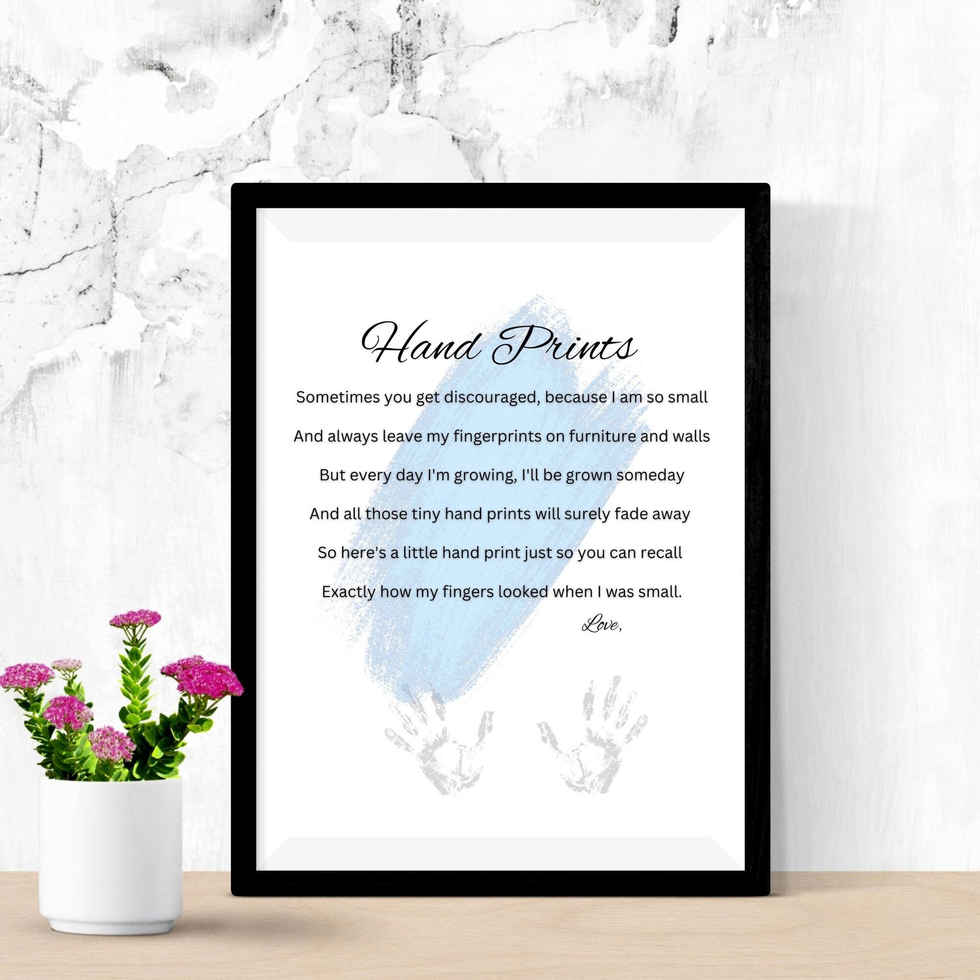 Hand Prints, Dad Poem Print, Christmas Gift for Dad, Gift From Daughter ...