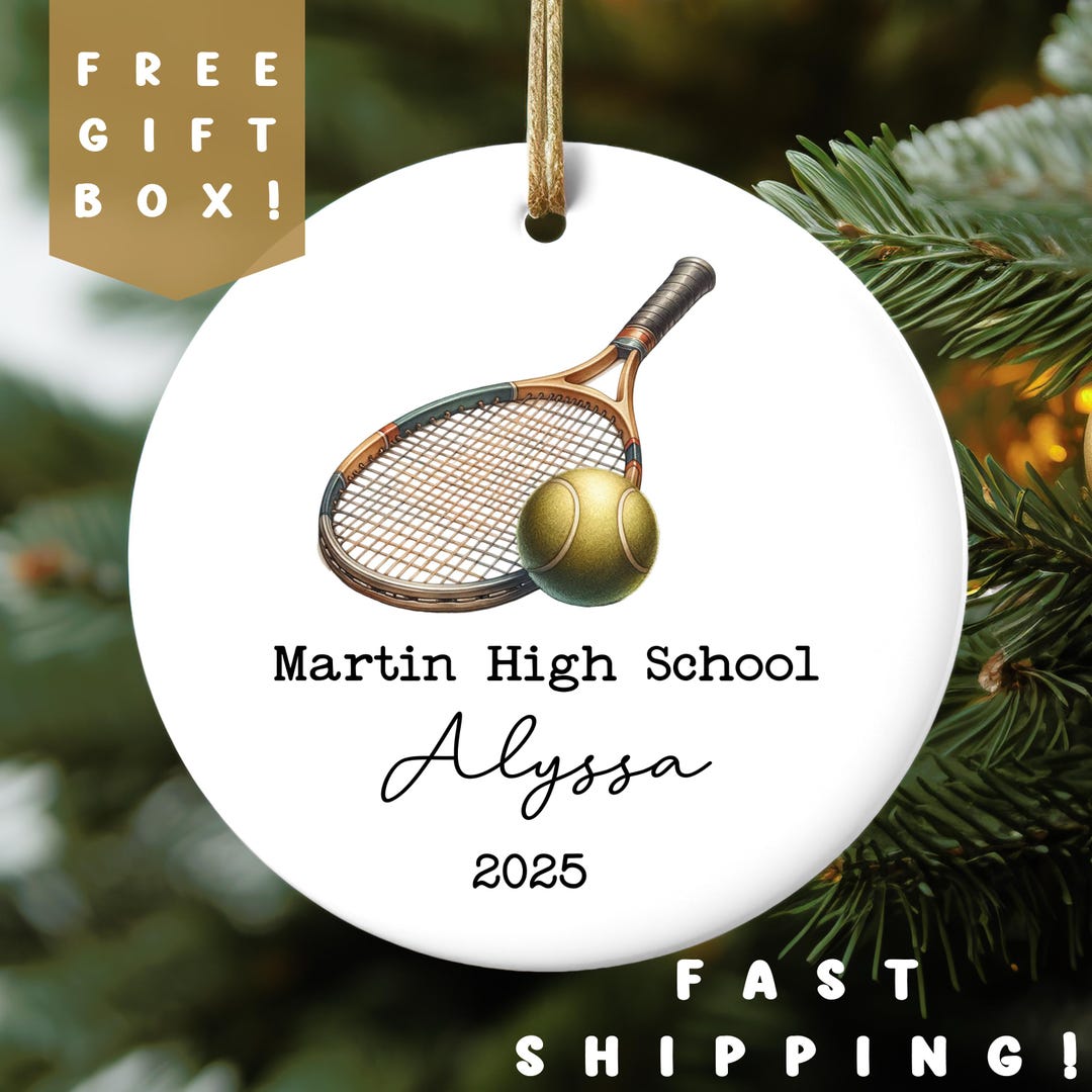 Custom Tennis Ornament, Sports Team Ornament Gift, Tennis Team Gift ...