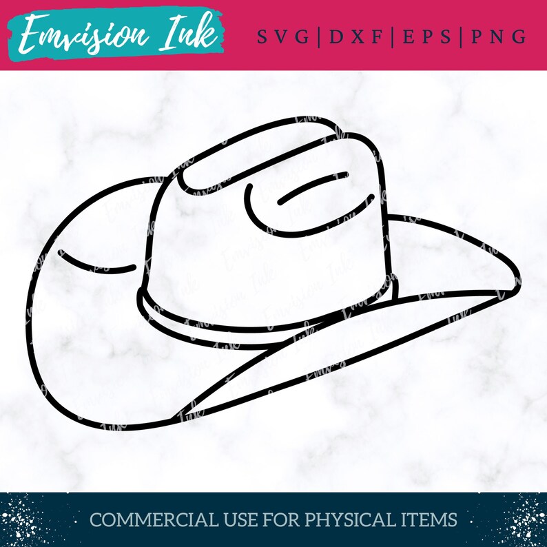 Cowgirl Hat SVG | Cowboy Hat SVG | Country SVG | Cowgirl Hat Cut File ...