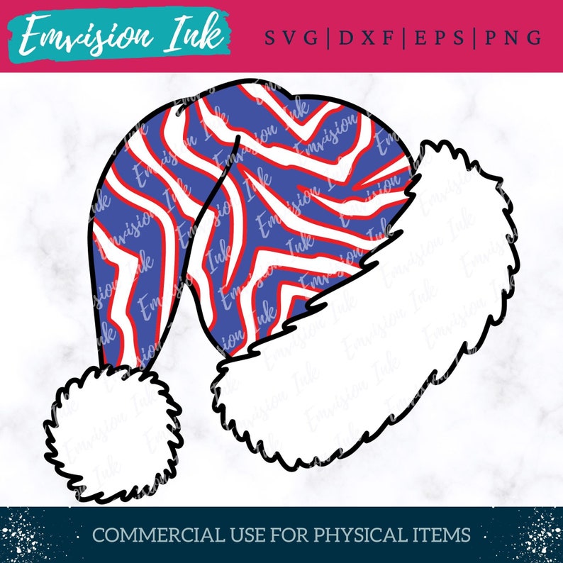 Santa Hat SVG | Buffalo Santa Hat SVG | Buffalo SVG | Bills Cut File ...