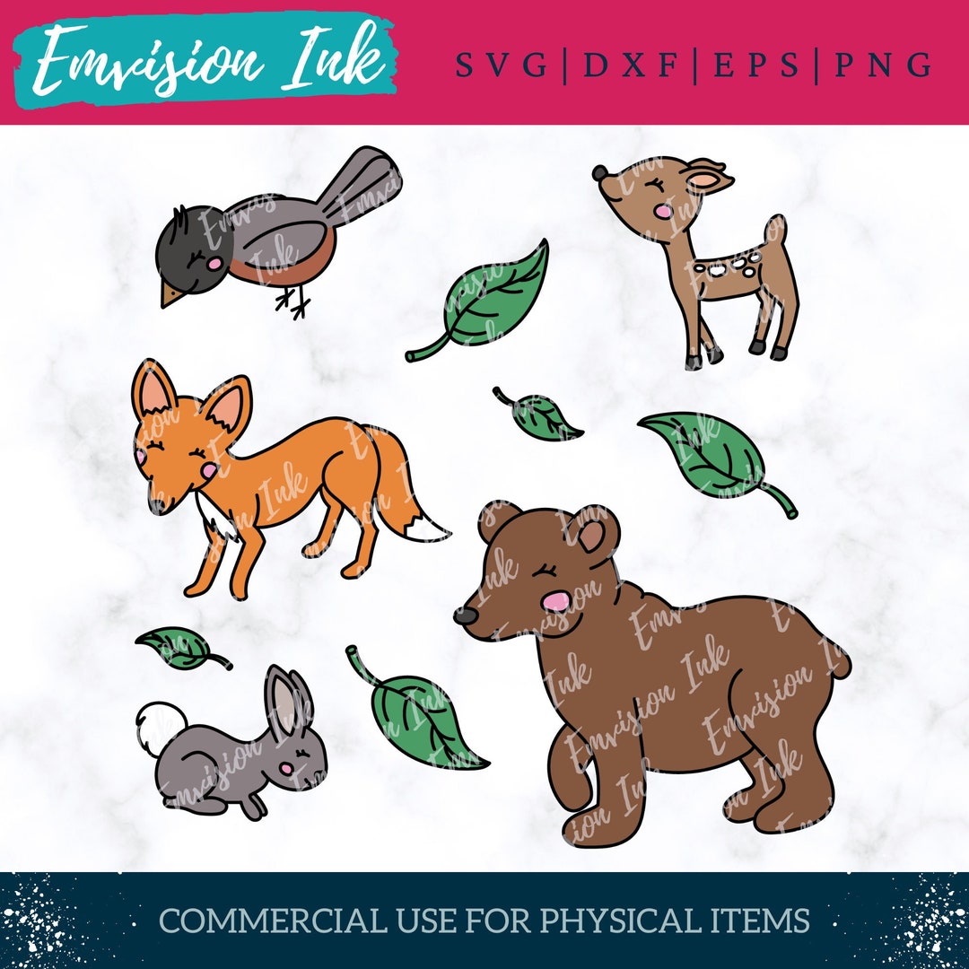 Animales forestales SVG / Animales SVG / Animales forestales - Etsy México