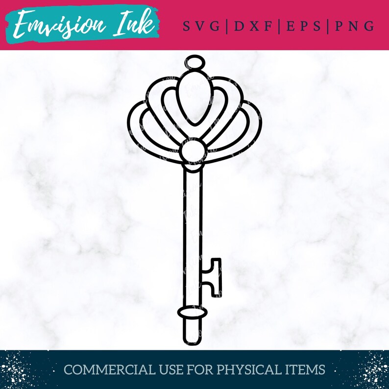 Crown Key SVG Key SVG Crown Key DXF Crown Key Cut File - Etsy