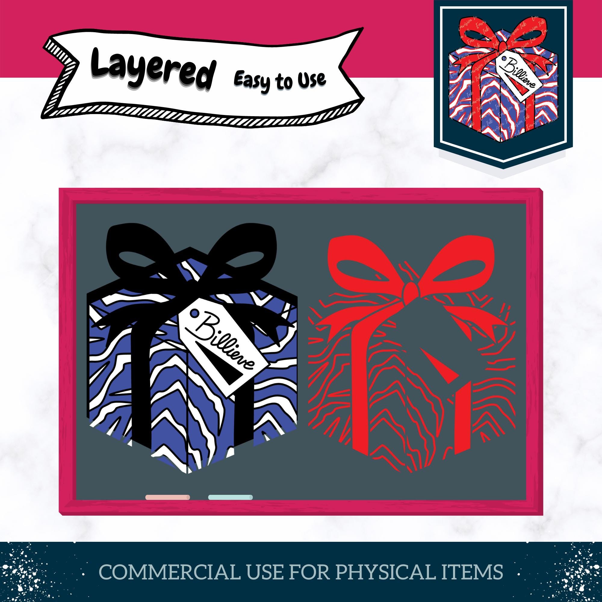 Buffalo Billieve Present SVG | Buffalo SVG | Christmas Bills SVG ...