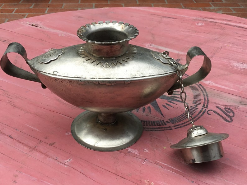 Metal Oil Lamp - Etsy