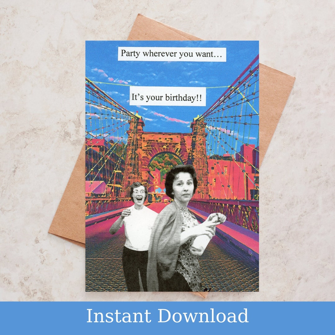 Instant Download Birthday Card | Printable Cards | Birthday Card PDF ...