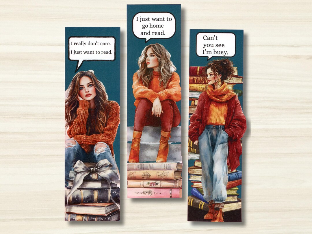 Modern Women Bookmarks, Snarky Women Bookmarks, Printable Bookmarks ...