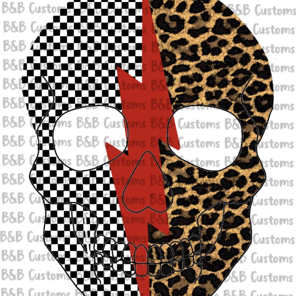 Skull Leopard Print Svg - Etsy
