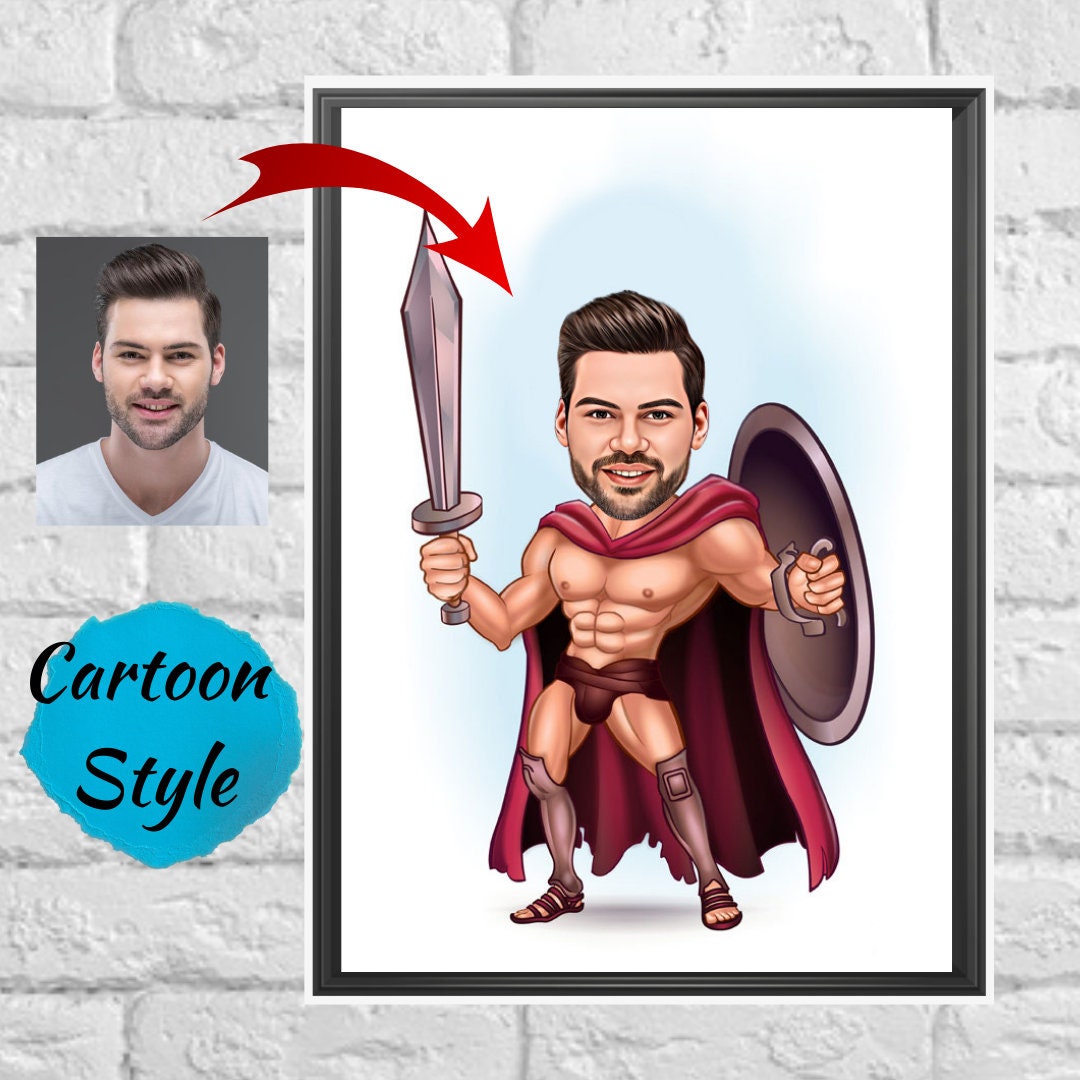 Gladiator Caricature, Gladiator Portrait, Caricature From Photo ...