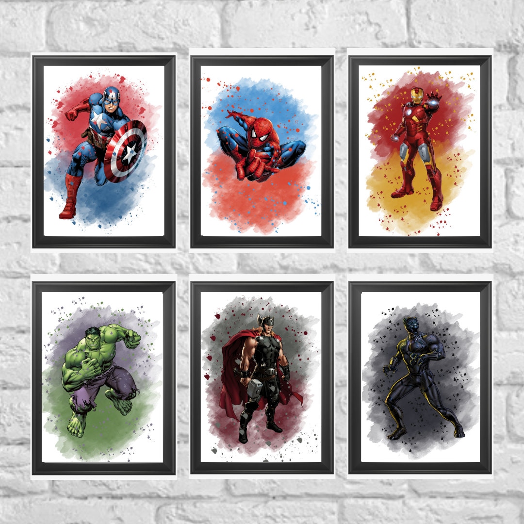 Superhero Prints, Superhero Wall Art, Digital Superhero Poster, Kids ...