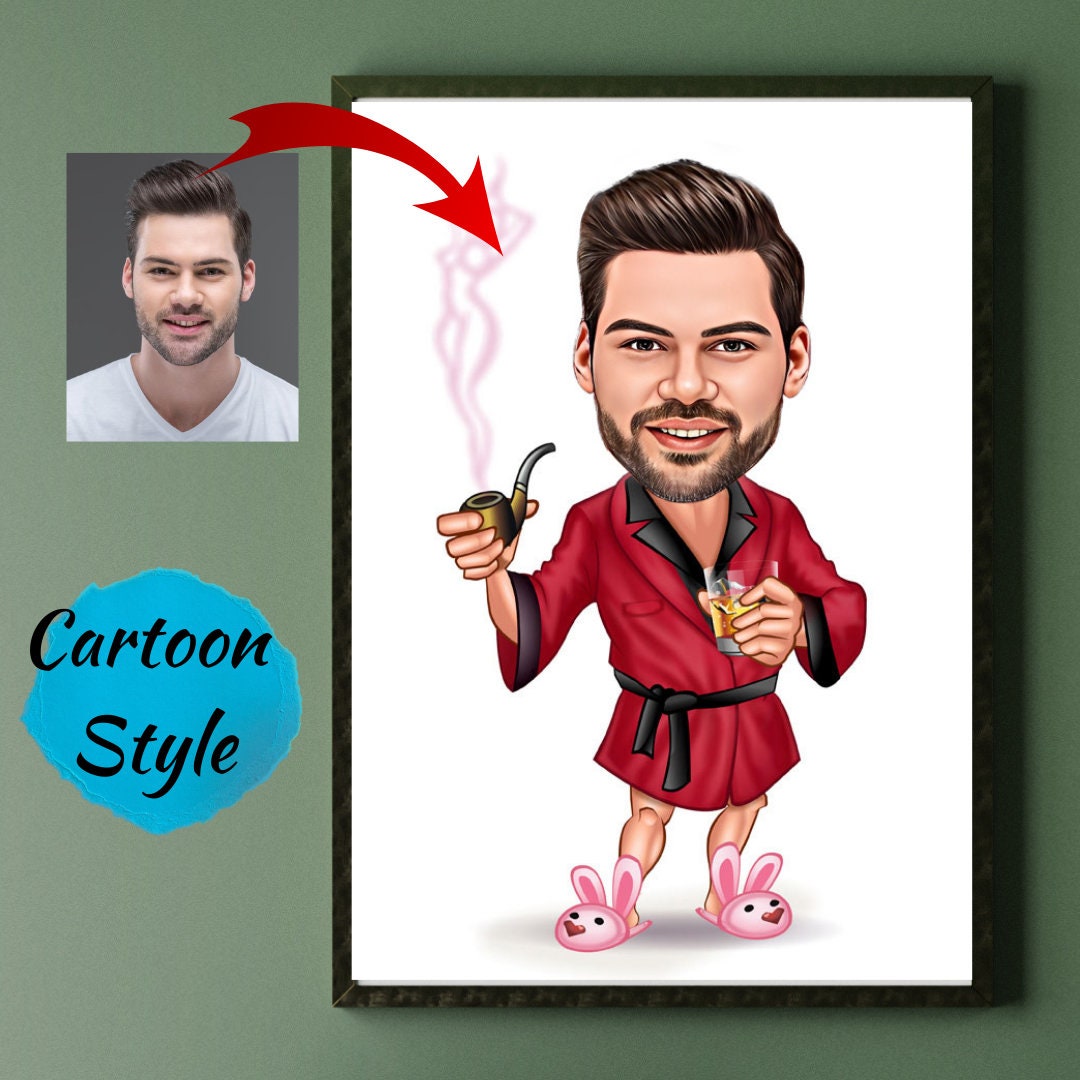 Male Boss Gift, Boss Caricature From Photo, Funny Boss Gift for Men ...