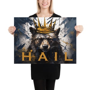 Michigan Wolverines Poster, “hail”, Art, 24x36 - Etsy