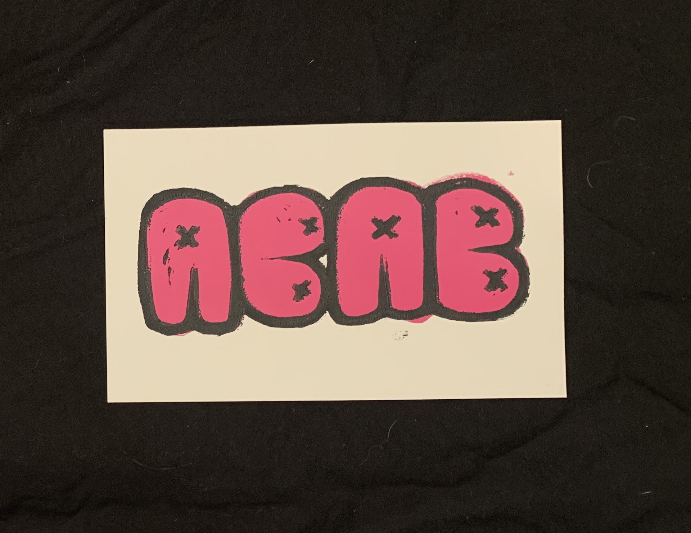PRINT ACAB Print Graffiti Style Linocut Print Anarchy Print ACAB Punk ...