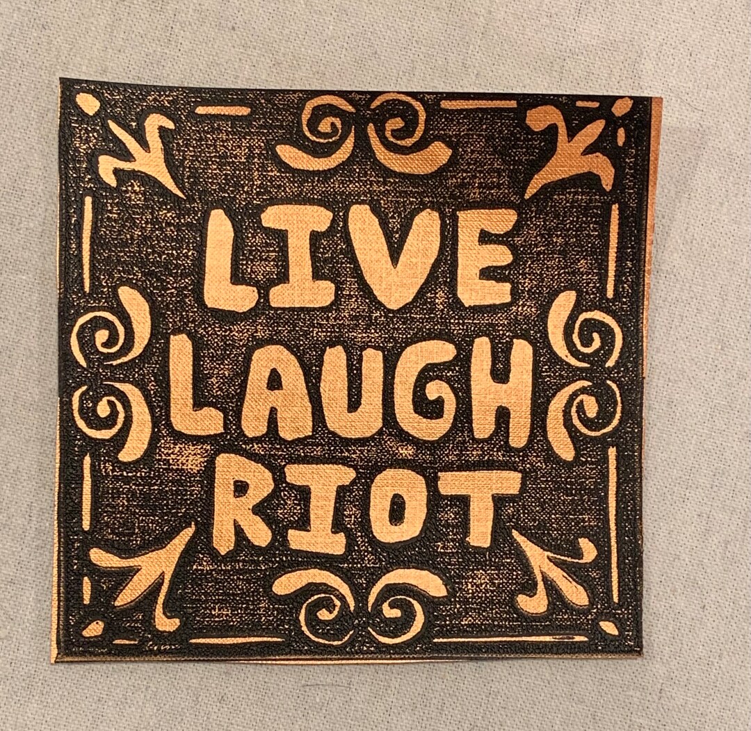 PRINT Live Laugh Riot Linocut Print Revolution Print Punk Print Anarchy ...