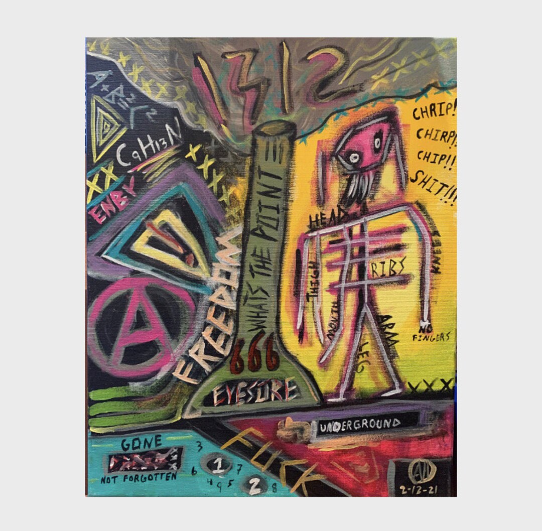 Gone, Not Forgotten. Acrylic Painting! Anarchist Painting! Abstract ...